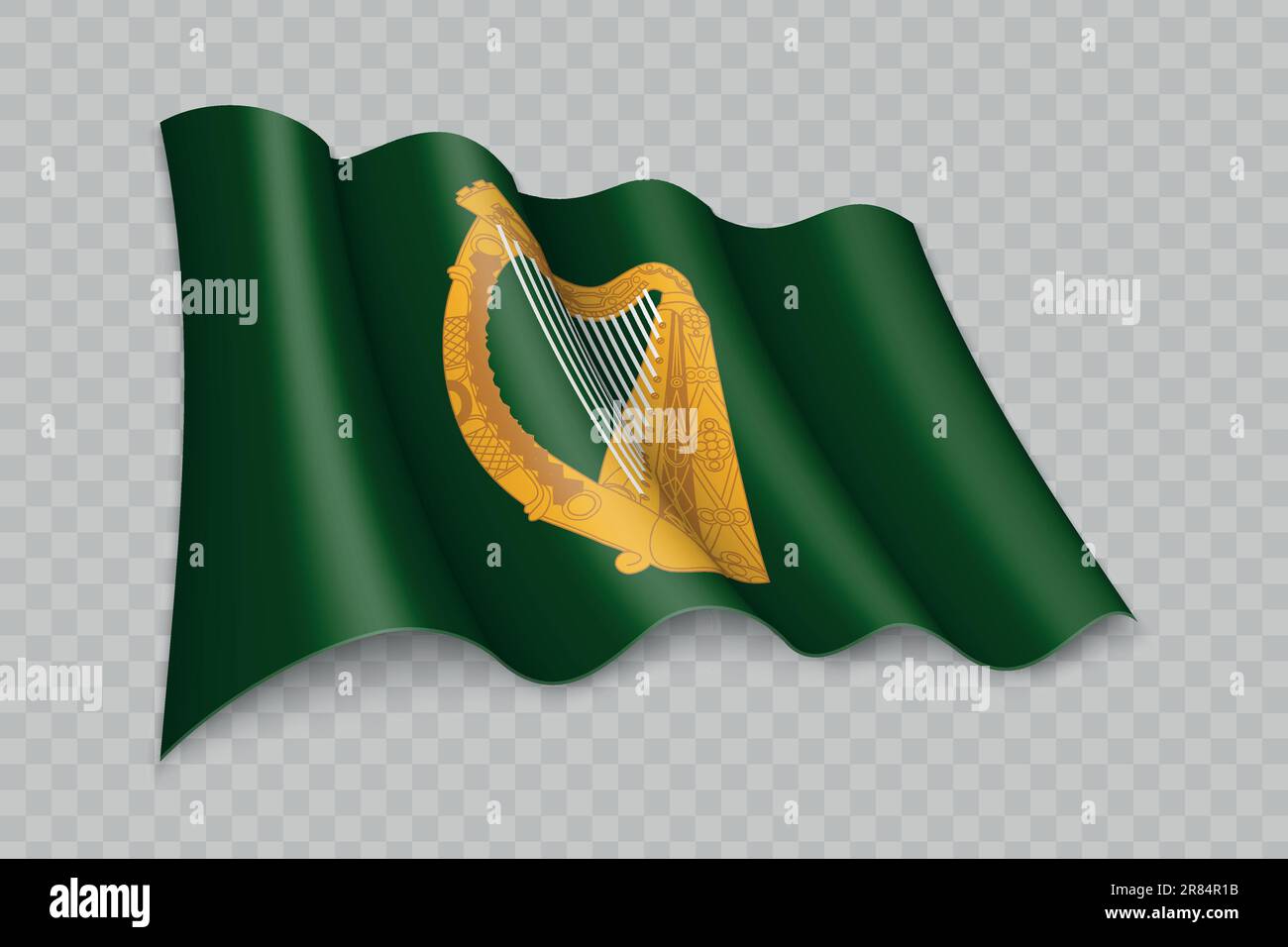 3D Realistic waving Flag of Leinster is a region of Ireland on ...
