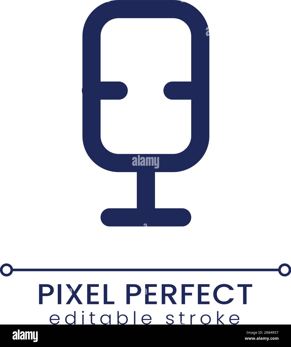 Microphone pixel perfect linear ui icon Stock Vector Image & Art - Alamy
