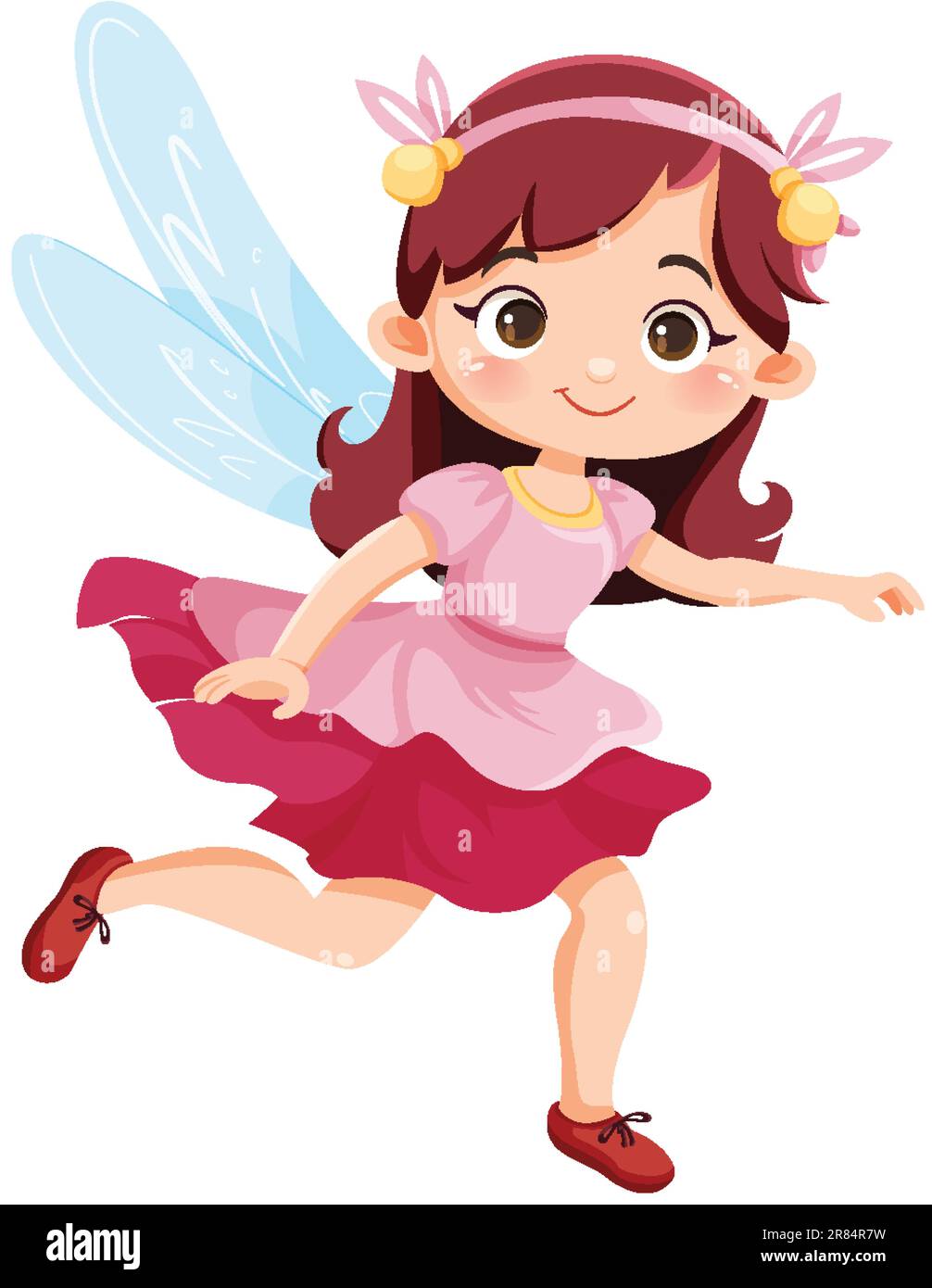Cute Fairy Princess Cartoon Character illustration Stock Vector Image ...