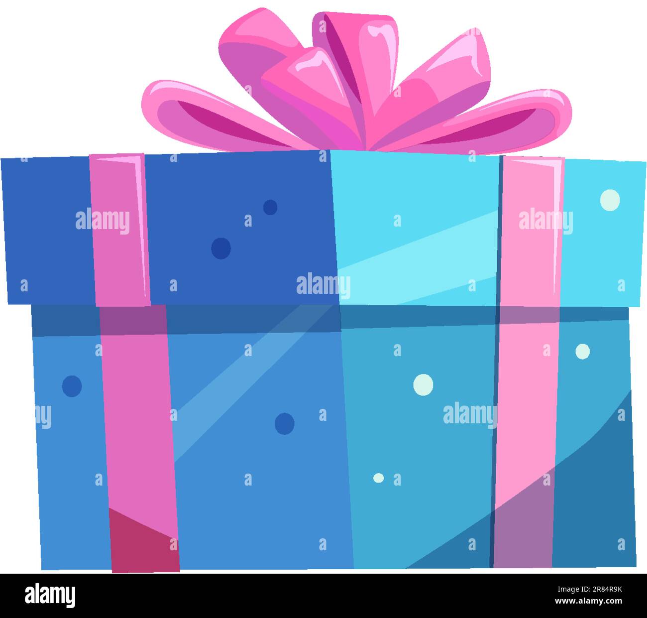 Blue gift box cartoon illustration Stock Vector Image & Art - Alamy