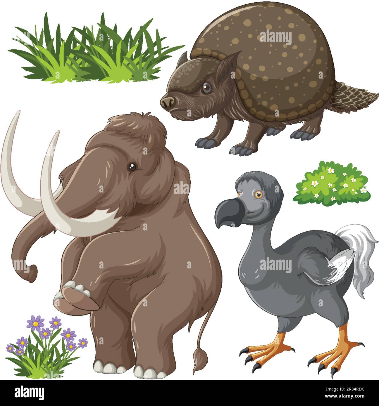 Set of various extinct animals illustration Stock Vector Image & Art ...