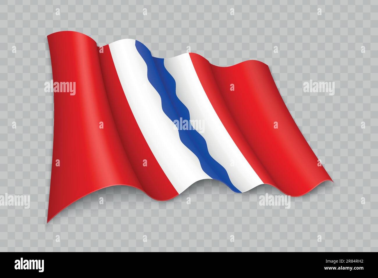 3D Realistic waving Flag of Omsk Oblast is a region of Russia on ...