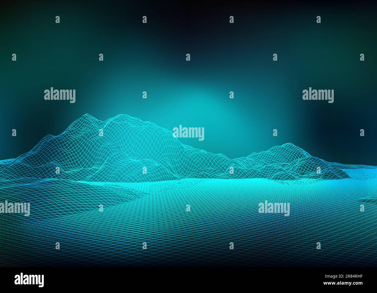 3d wireframe landscape Stock Vector Images - Alamy