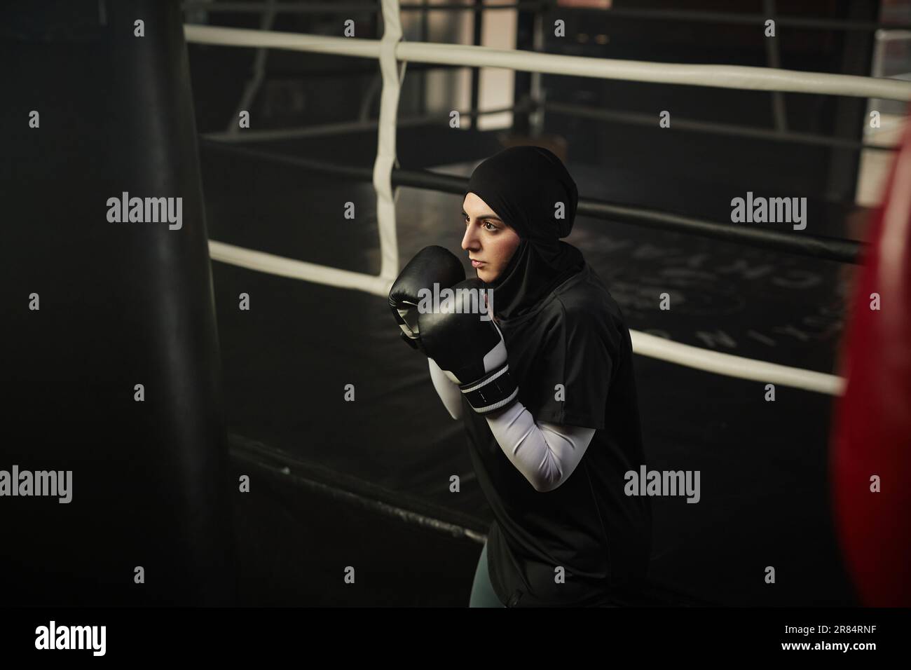 Serious muslim sportswoman training hi-res stock photography and images ...