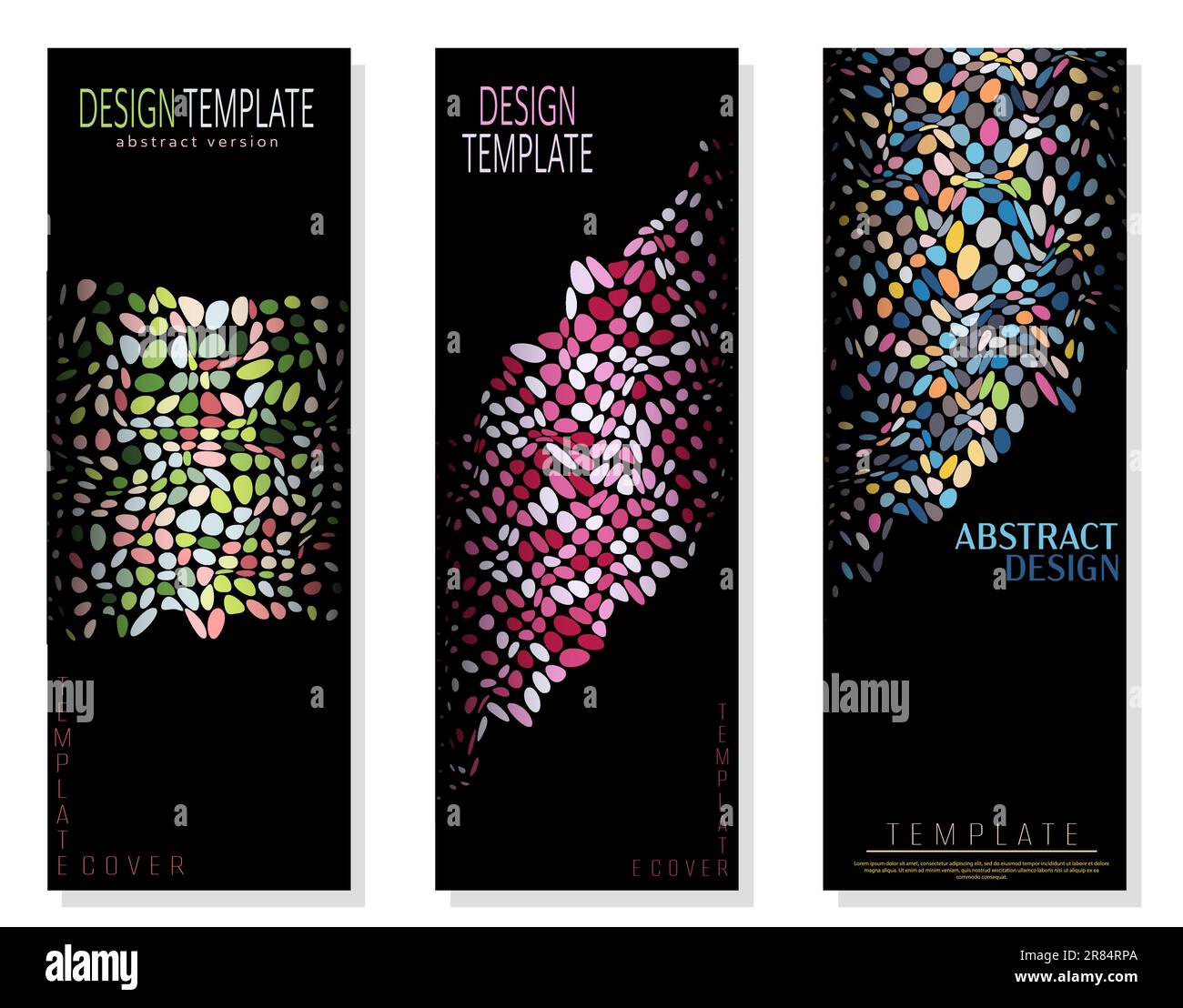 A set of templates with an abstract color composition. Layout for ...