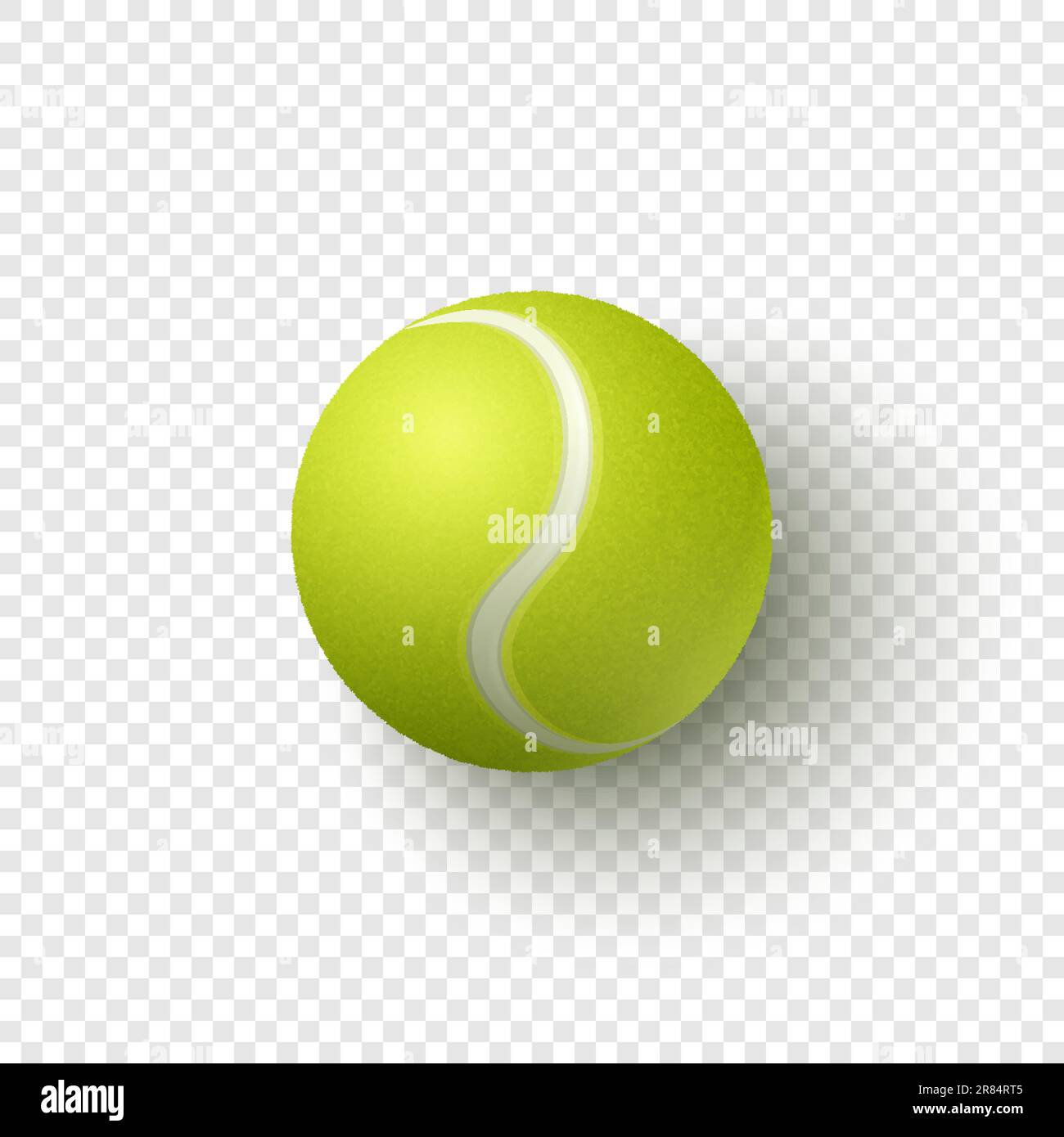Vector 3d Realistic Green Textured Tennis Ball Icon Closeup Isolated ...