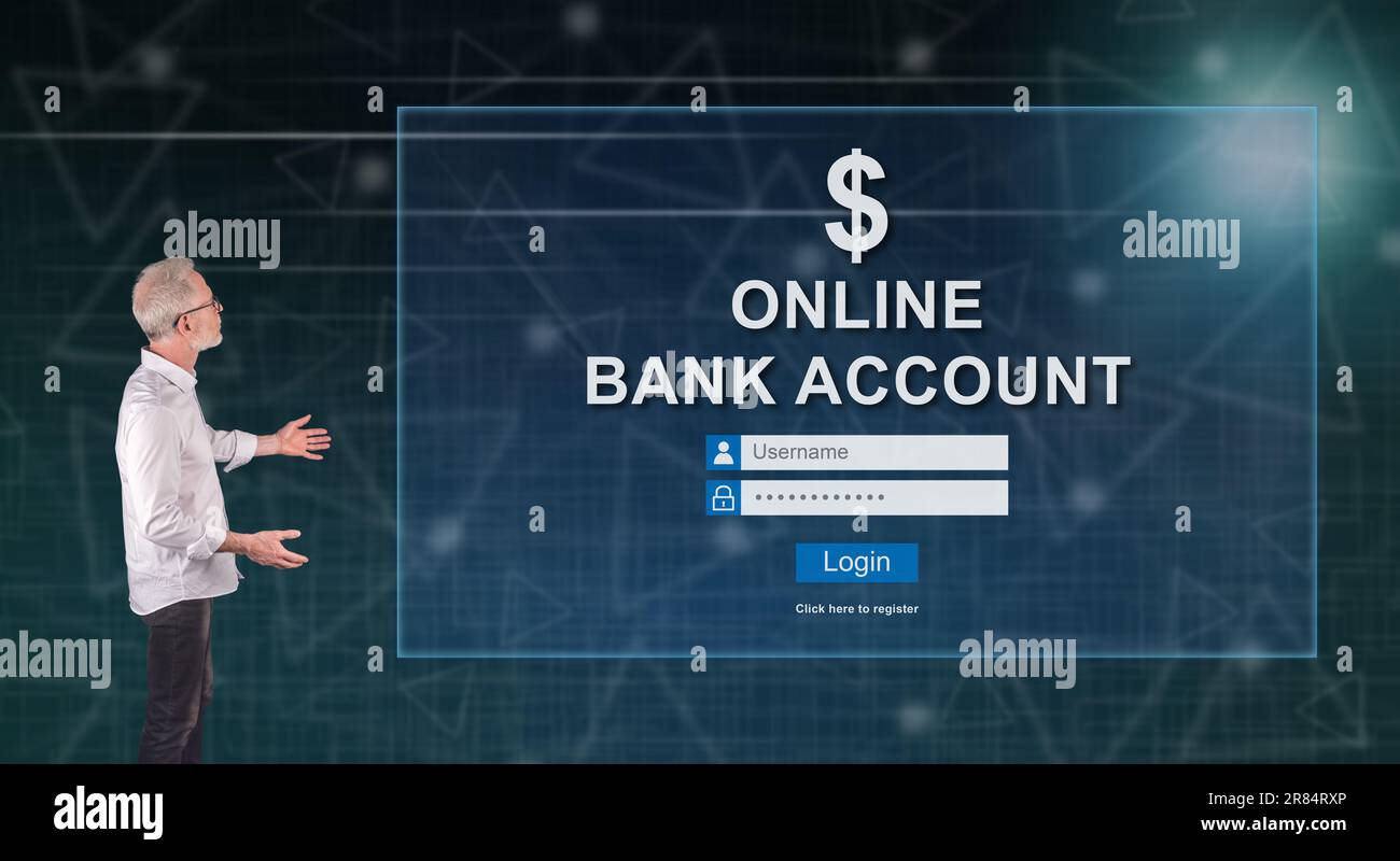Online banking login businessman hi-res stock photography and images ...