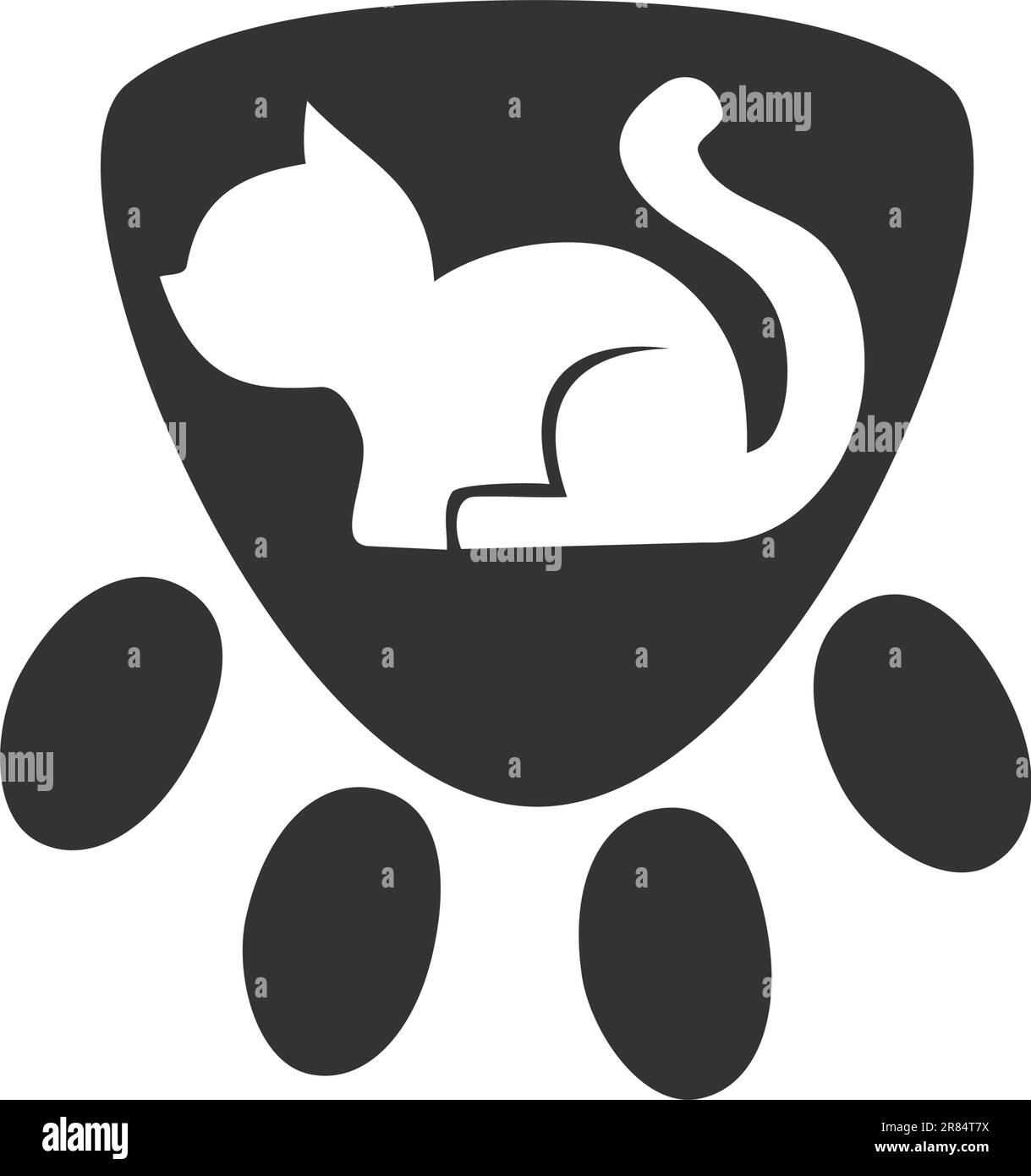 cat pet logo template. Icon Illustration Brand Identity. Isolated and ...
