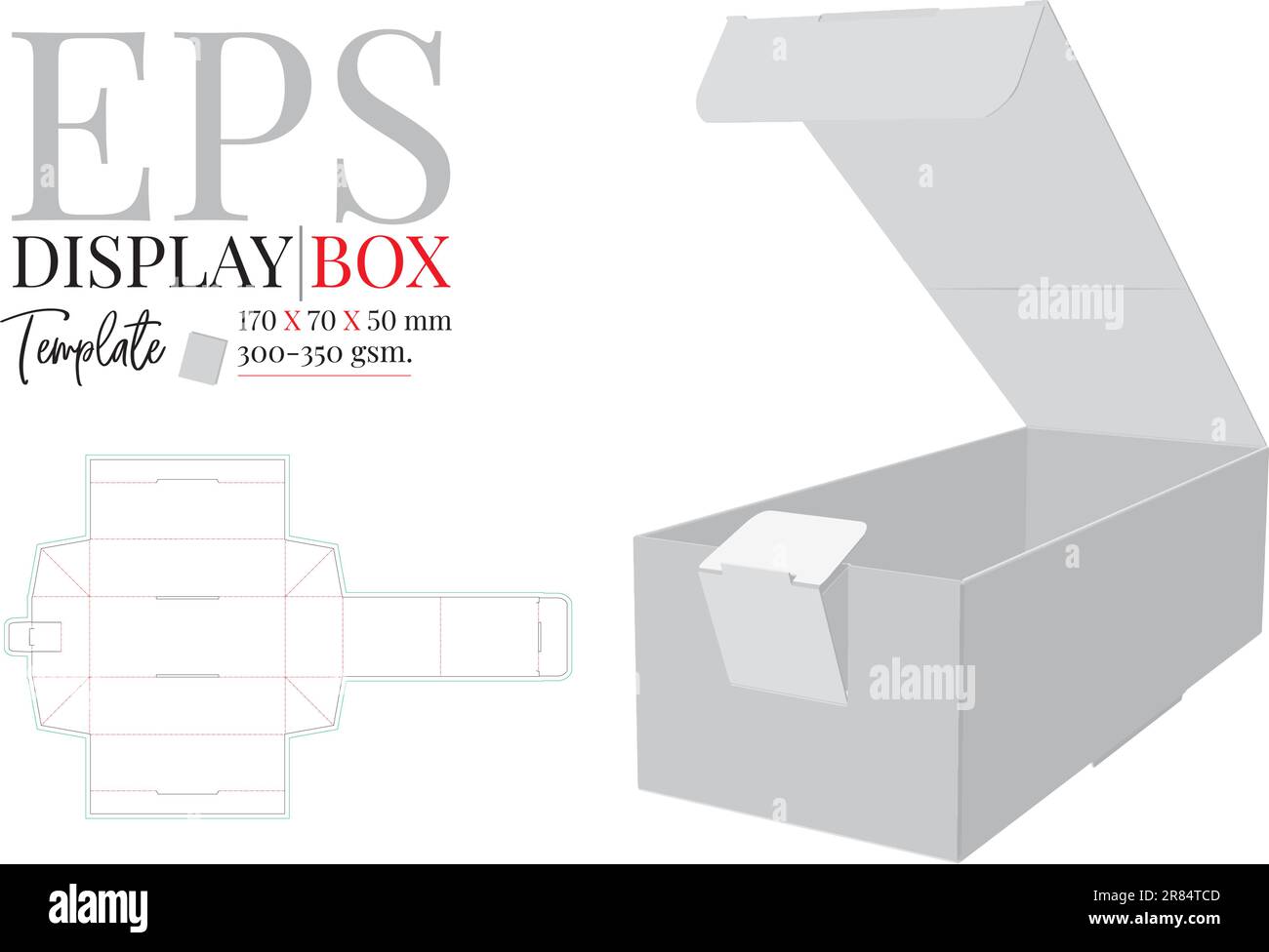 Display box template, vector with die cut, laser cut layers. Counter ...