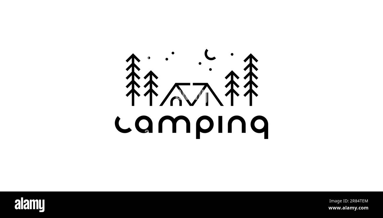camping logo design vector modern minimalism concept Stock Vector Image ...