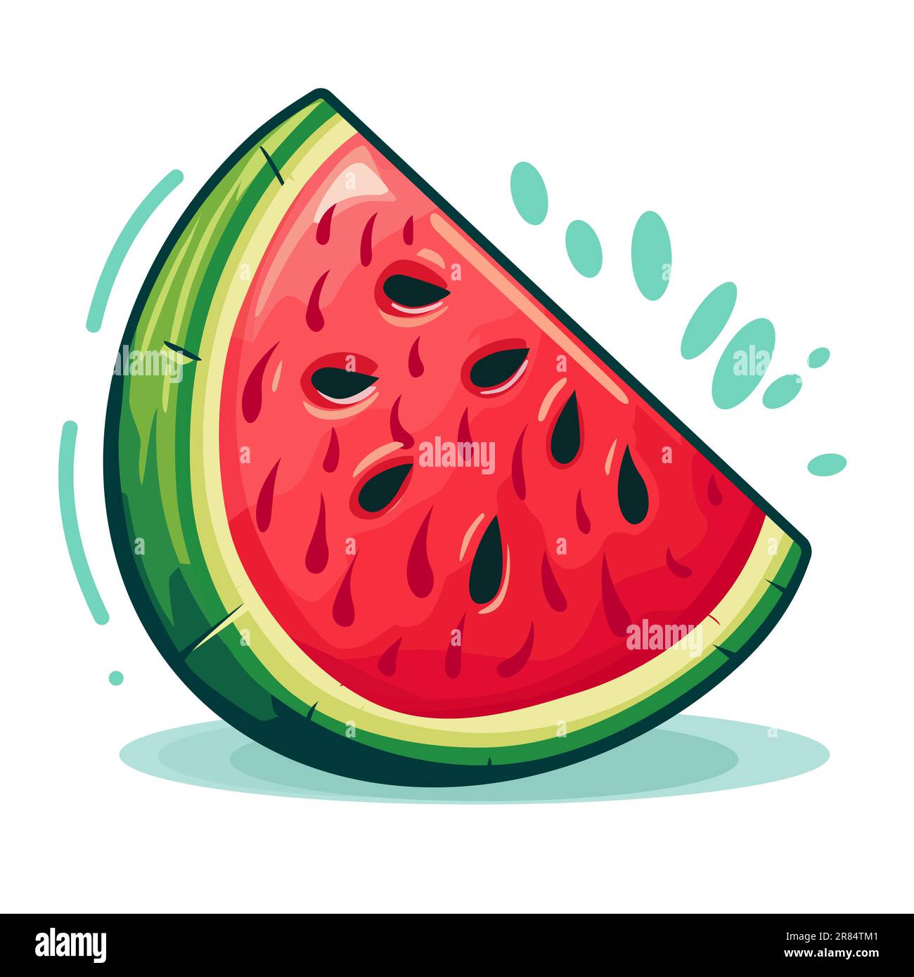 Watermelon slice. Vector Illustration Stock Vector Image & Art - Alamy