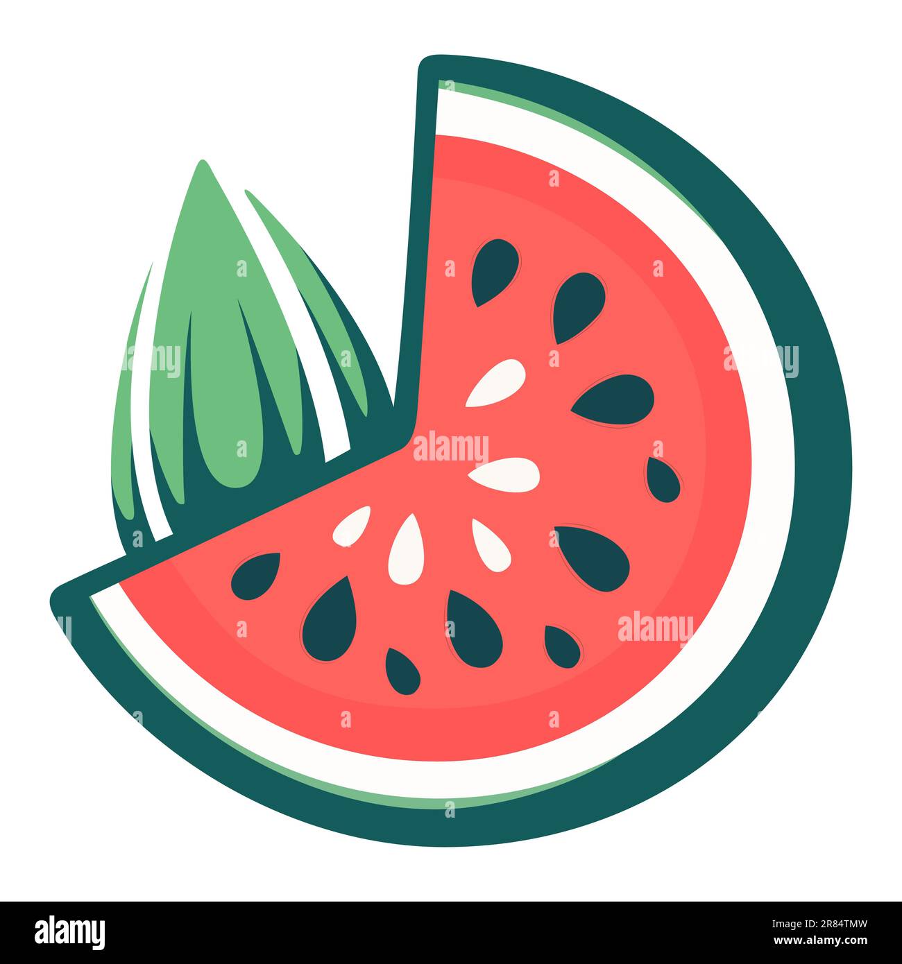 Watermelon slice. Vector Illustration Stock Vector Image & Art - Alamy