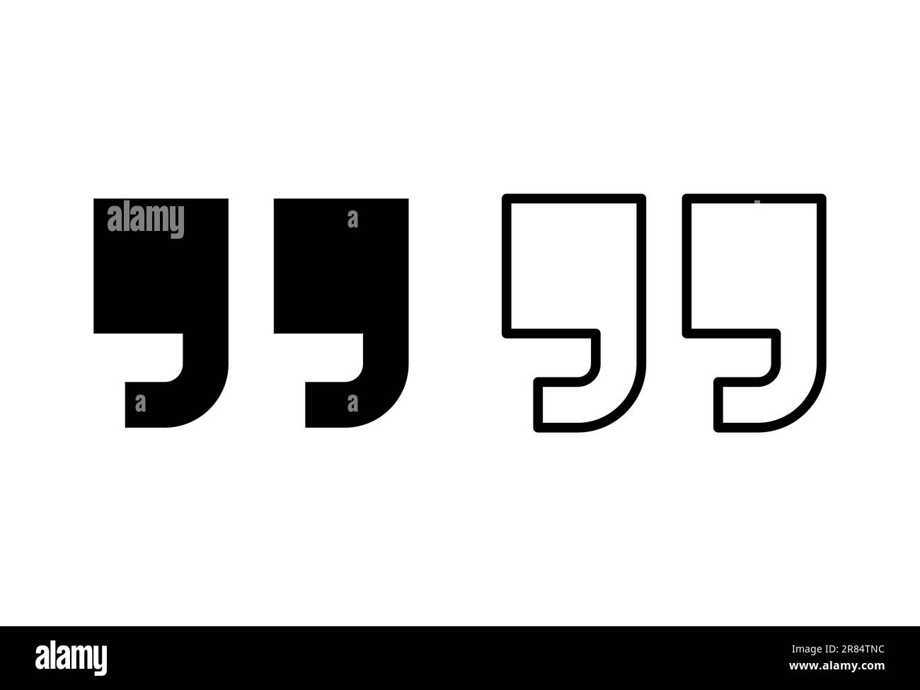 Quote icon set. Quotation mark symbol Stock Vector Image & Art - Alamy