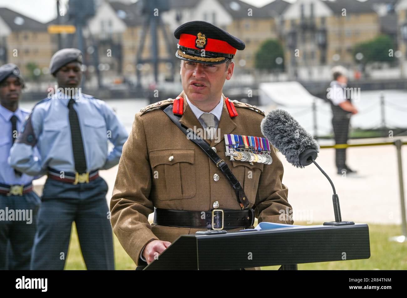 City Hall, London, UK. June 19 2023. Speaker Brigadier Jeremy Lamb at ...