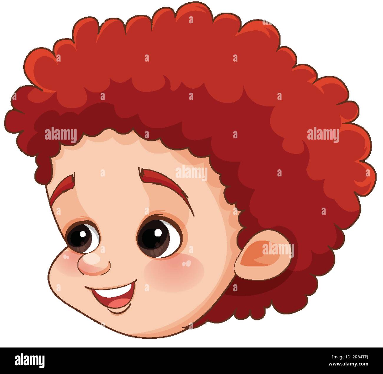 Curly haired boy Stock Vector Images - Alamy