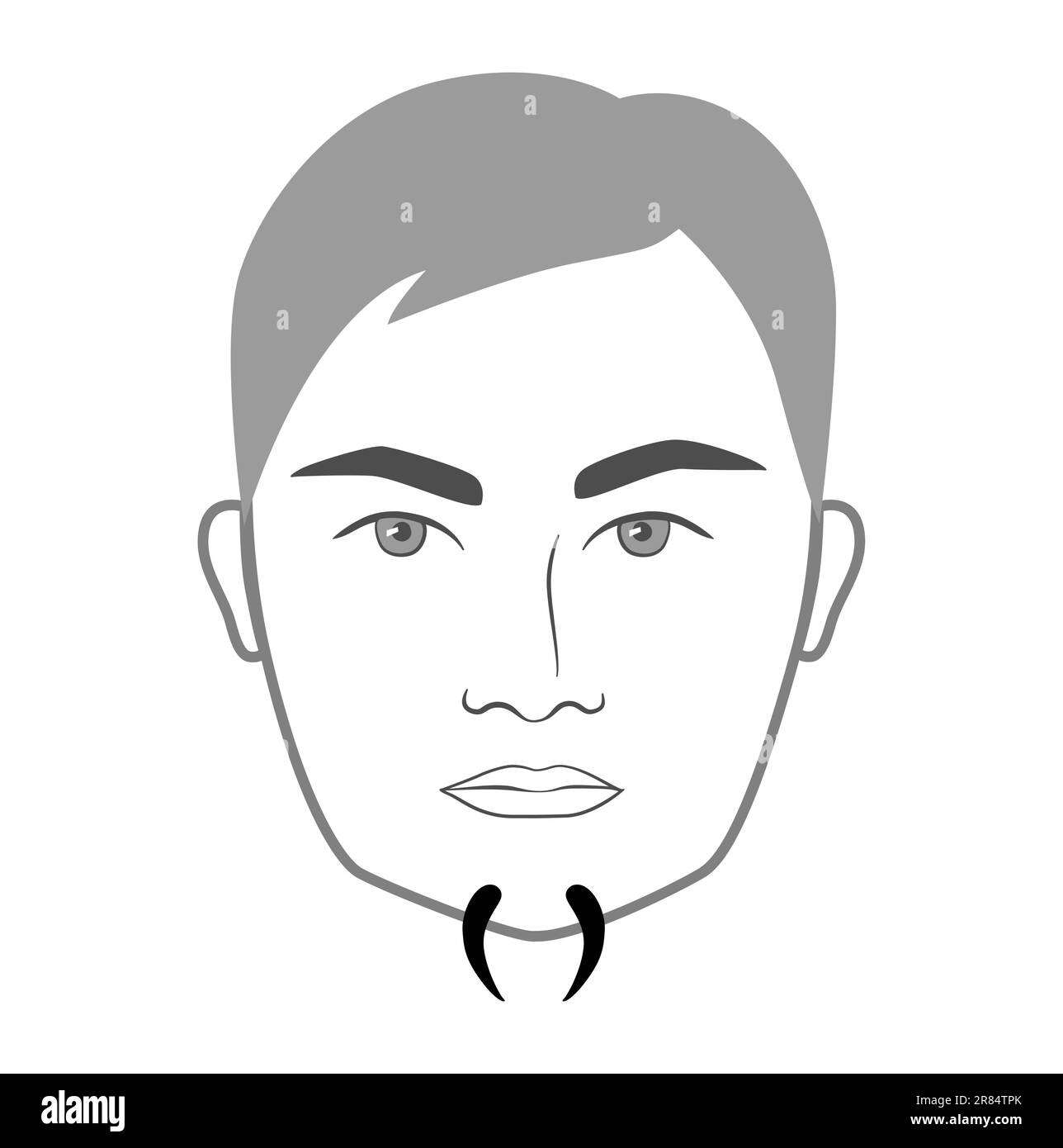 Male Face Outline Blank