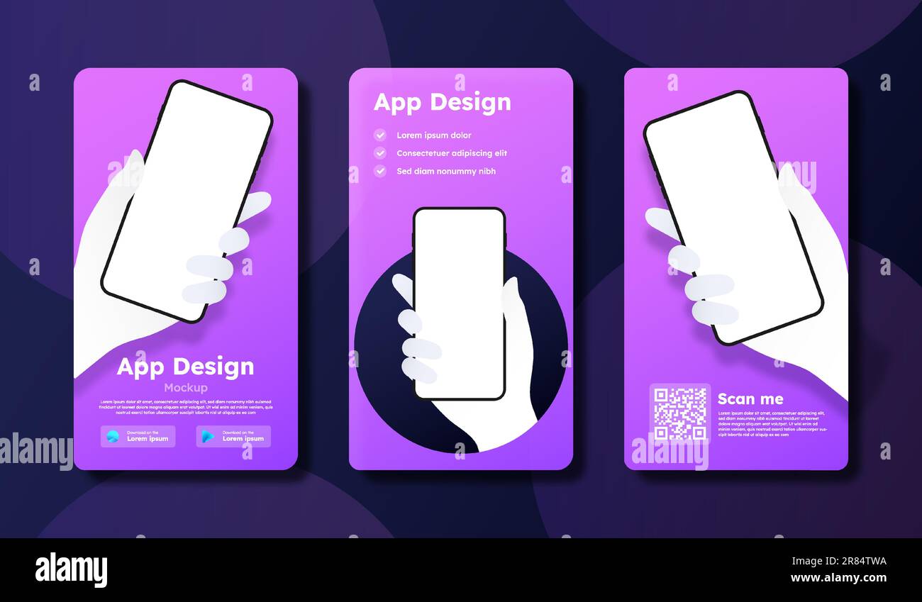 Download App posters set Stock Vector Image & Art - Alamy