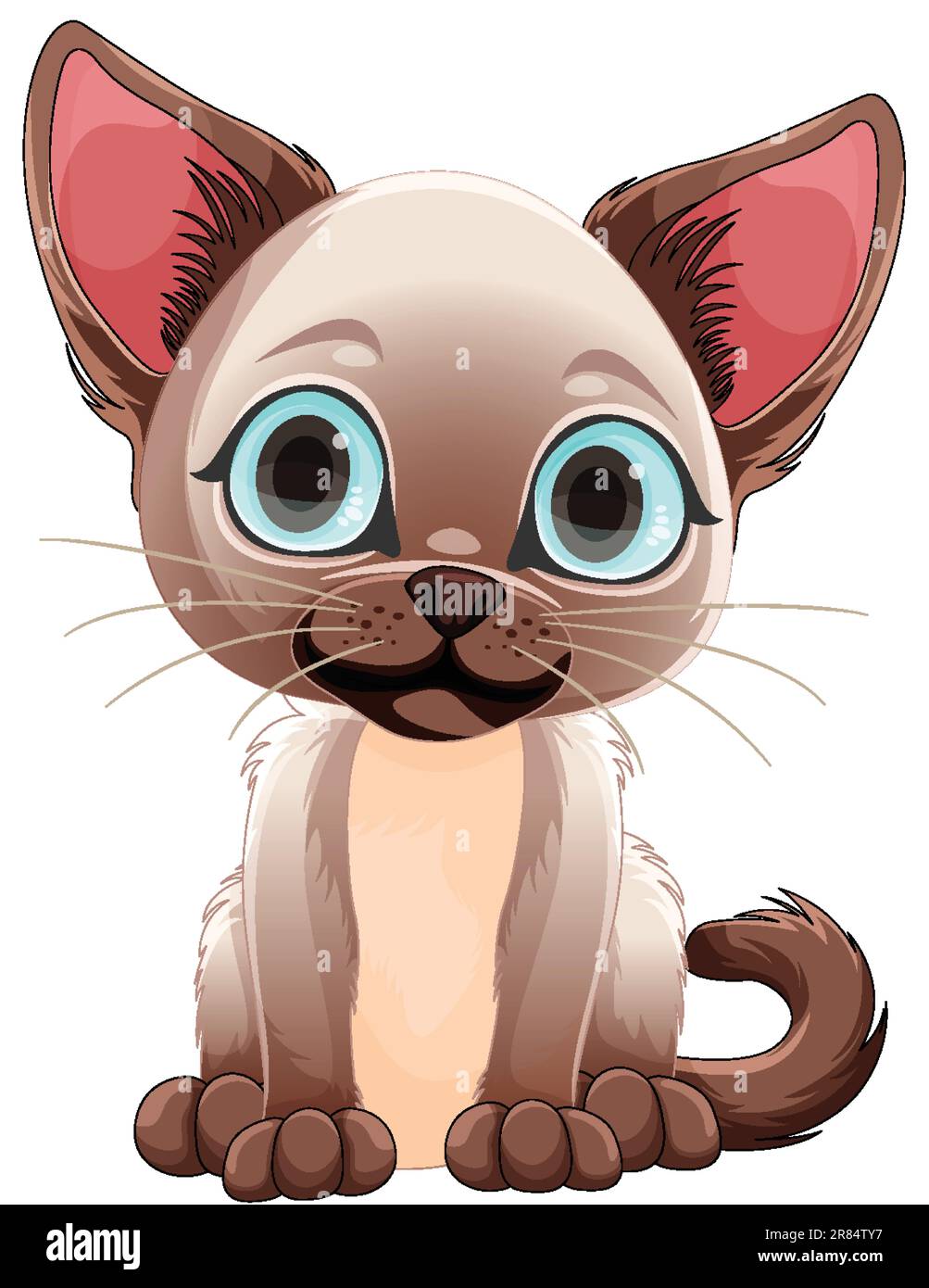 Cute cat cartoon character illustration Stock Vector Image & Art - Alamy