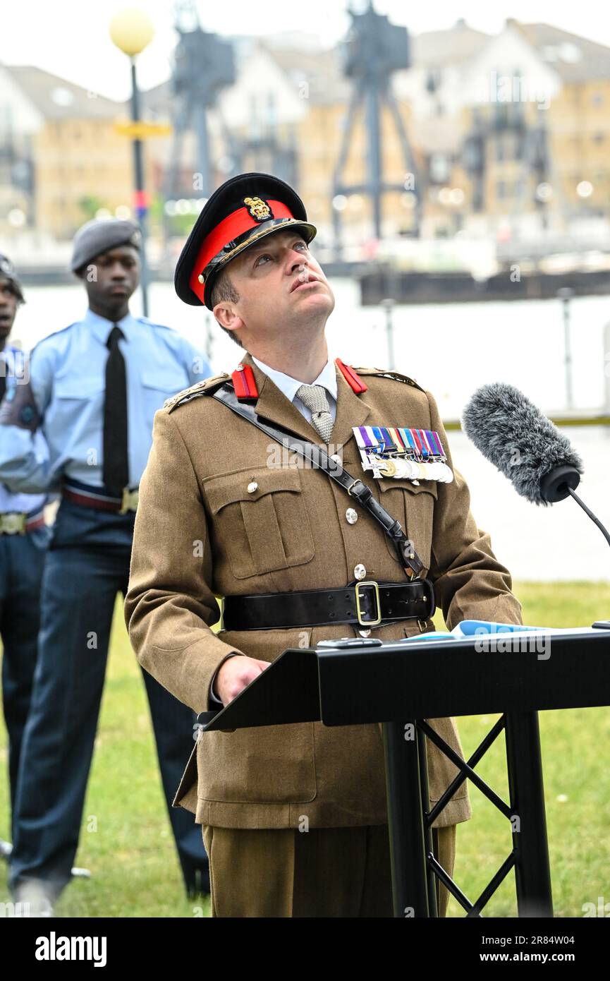 City Hall, London, UK. June 19 2023. Speaker Brigadier Jeremy Lamb at ...