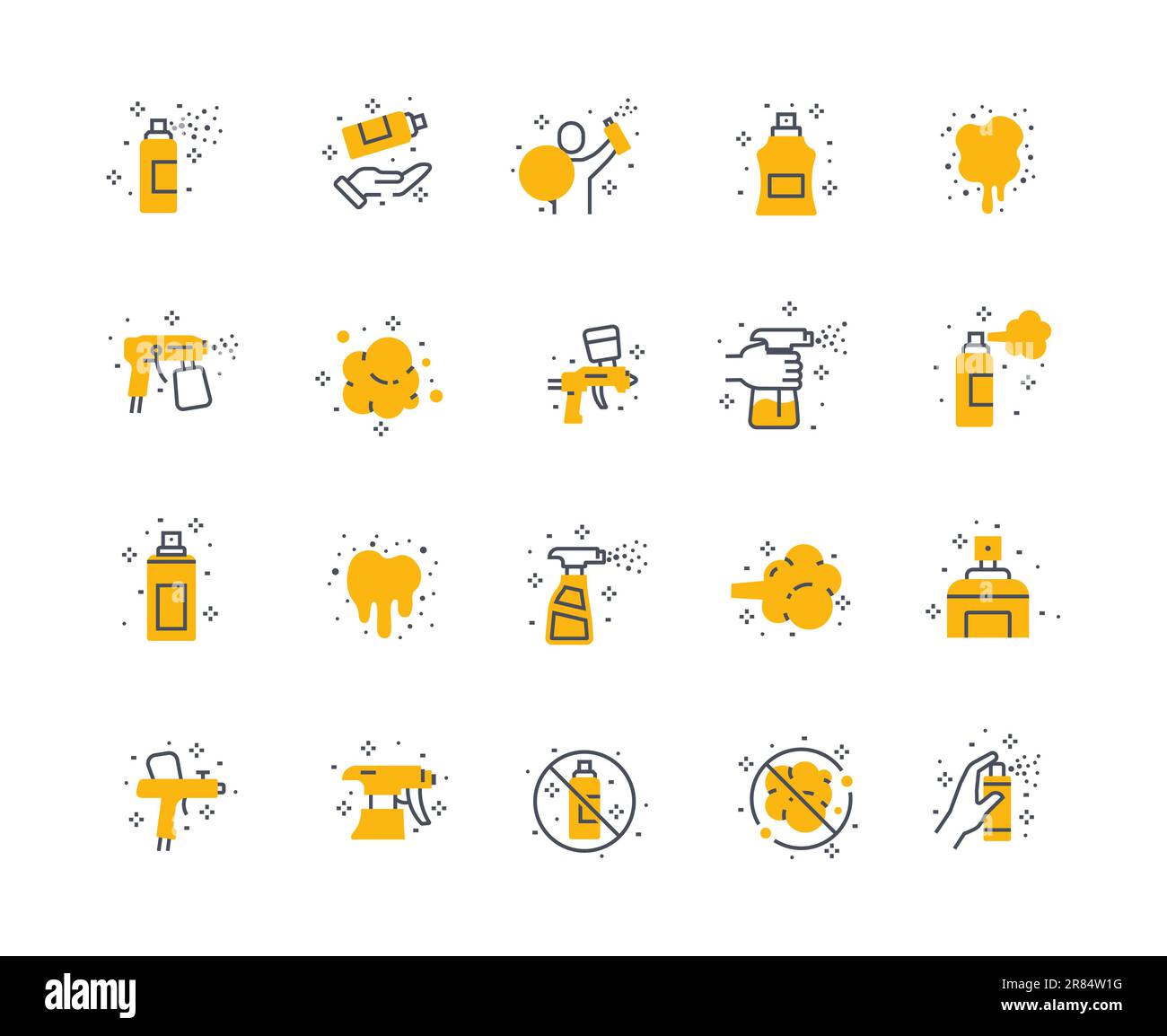 Spray icons color set Stock Vector Image & Art - Alamy