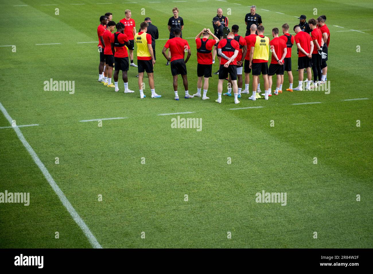 Mechelen, Belgium. 19th June, 2023. Mechelen's players pictured at the ...