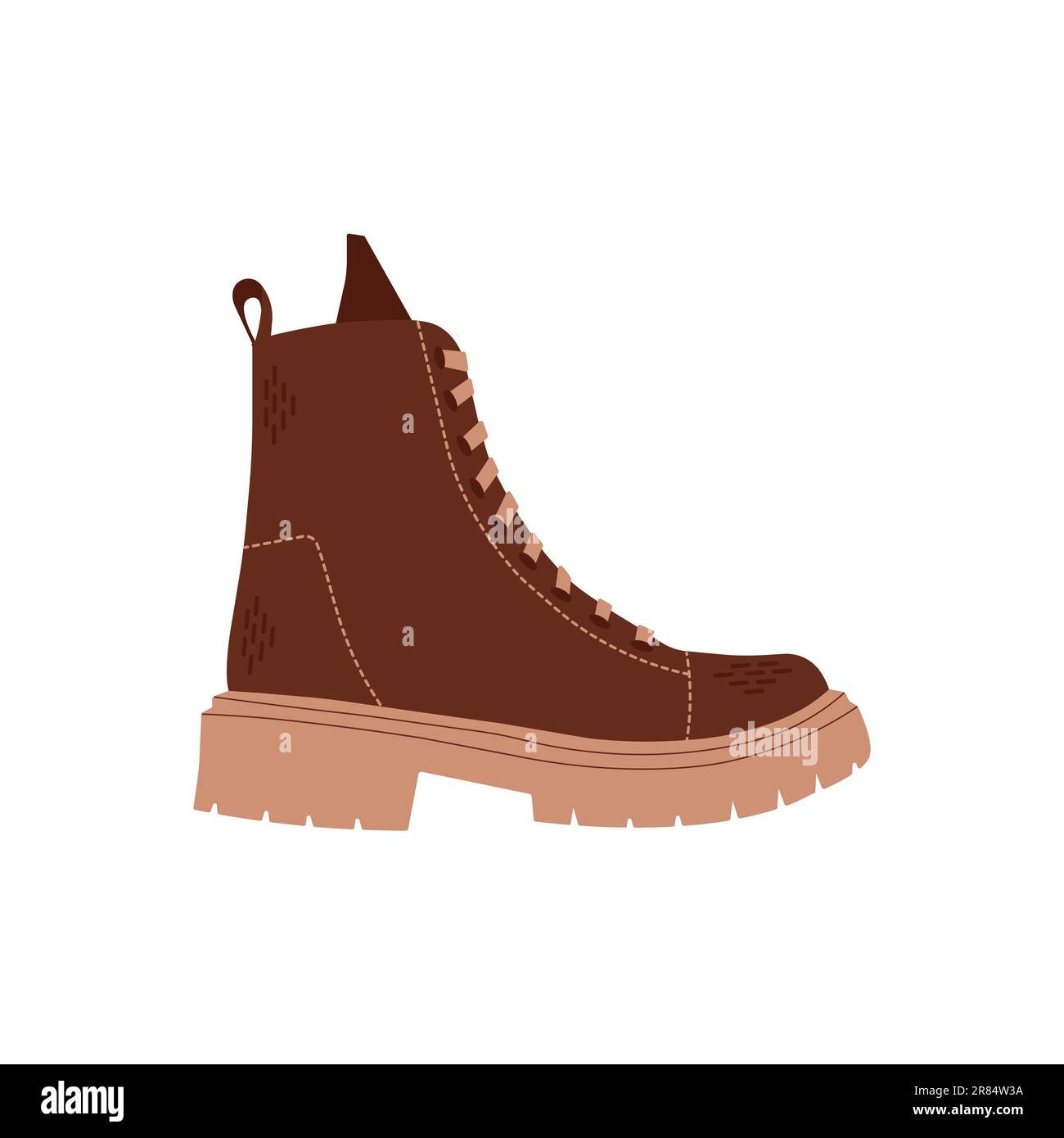 Start of fall. Cozy autumn element. Boots on a white background. Warm ...