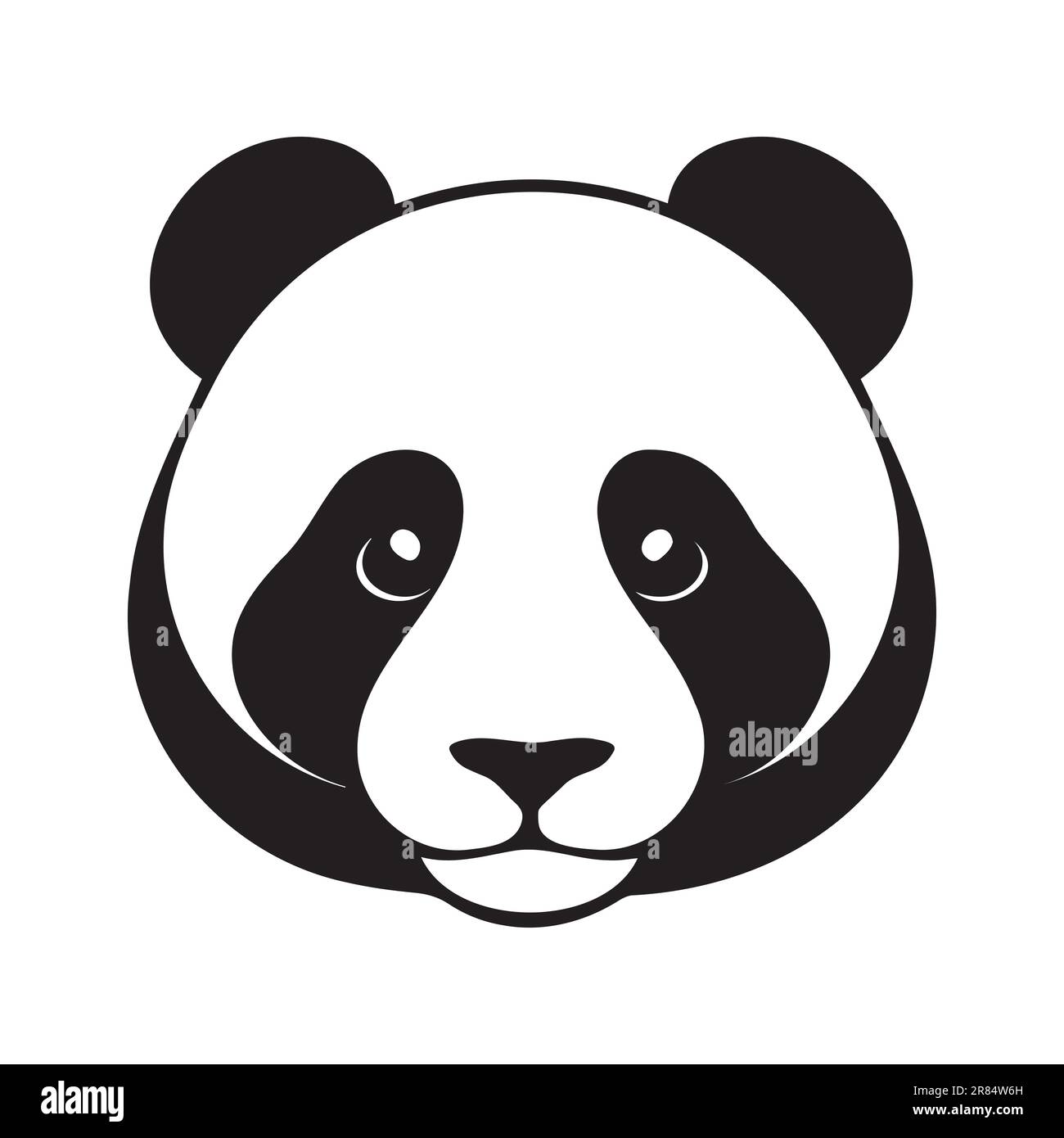 Modern panda logo Black and White Stock Photos & Images - Alamy