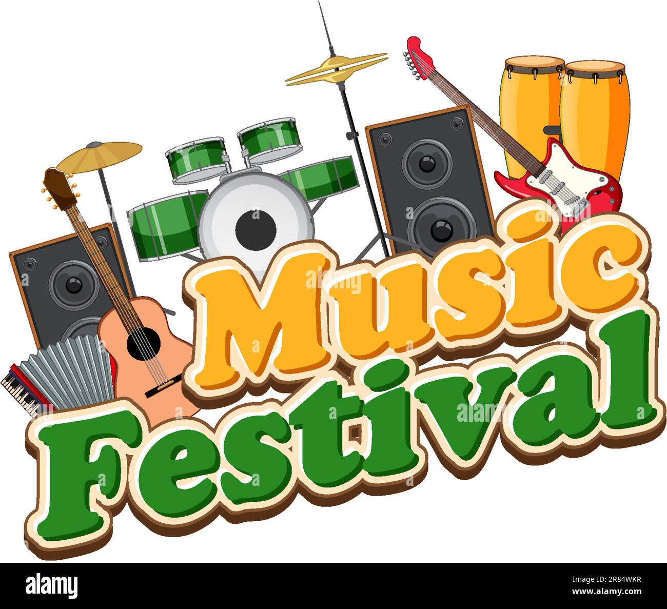 Music festival text banner design illustration Stock Vector Image & Art ...