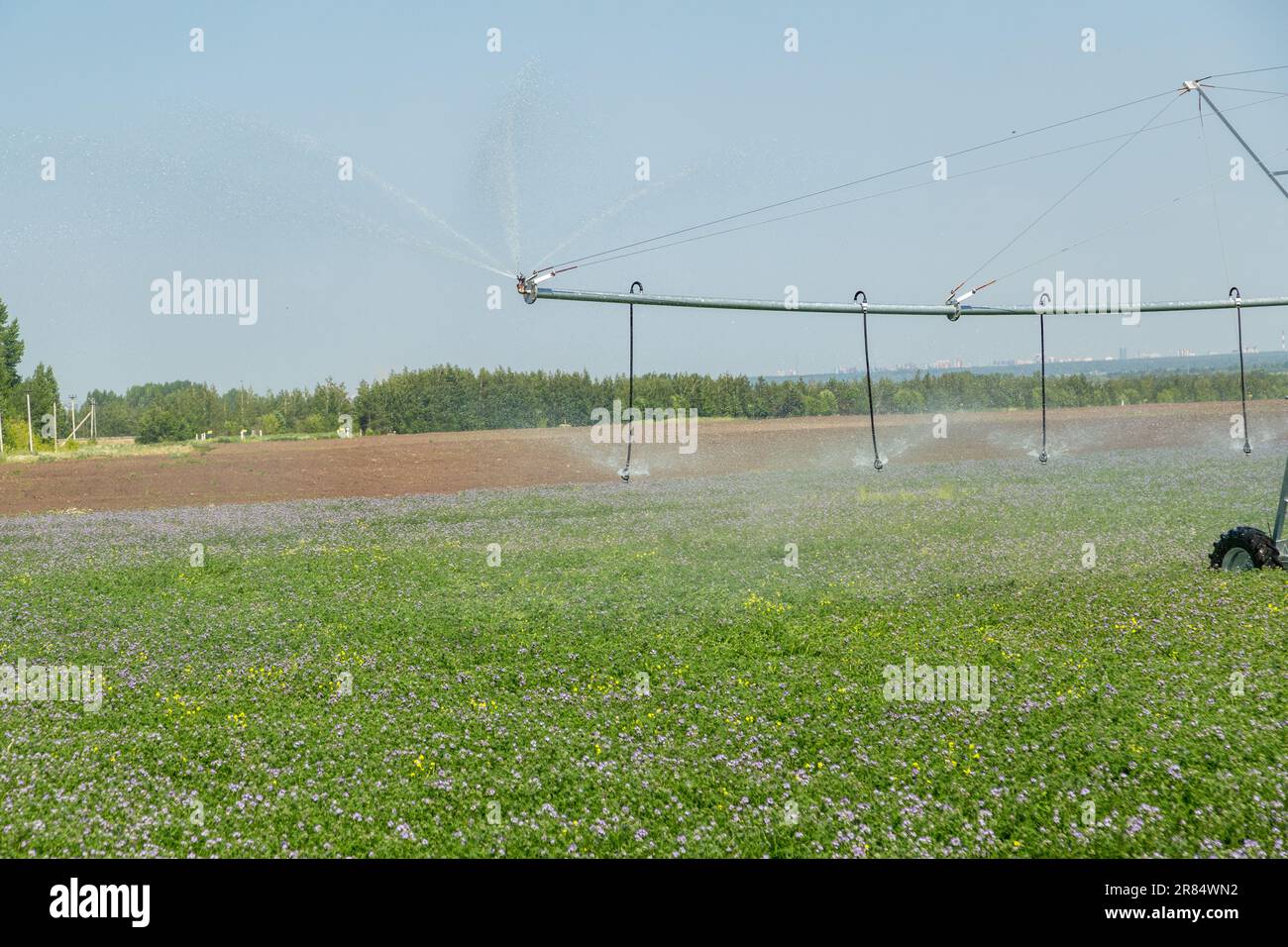 Center pivot crop irrigation or irrigating system for farm management ...