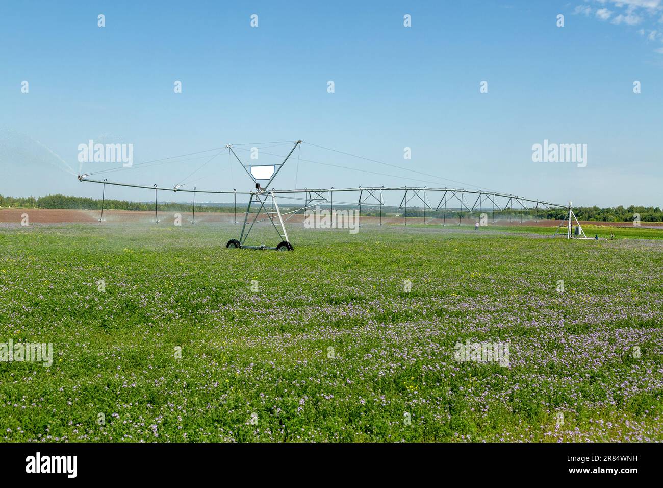 Center pivot crop irrigation or irrigating system for farm management ...