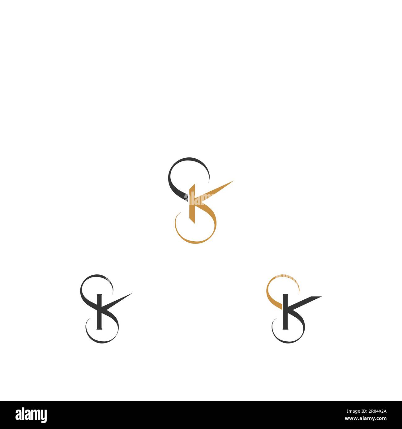 Alphabet letters Initials Monogram logo SK, KS, S and K Stock Vector ...
