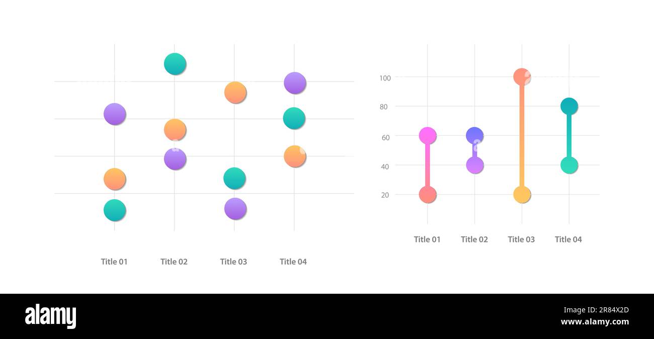Dot gradient infographic chart design template set Stock Vector Image ...