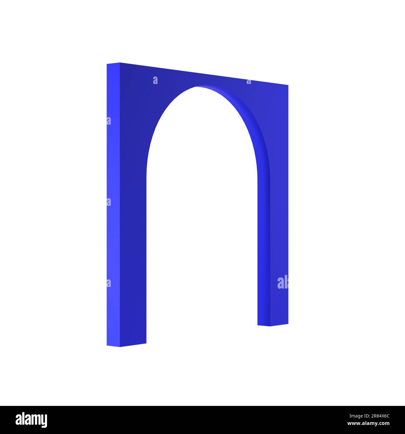 3d Dark blue realistic arch scene isolated with clipping path ...