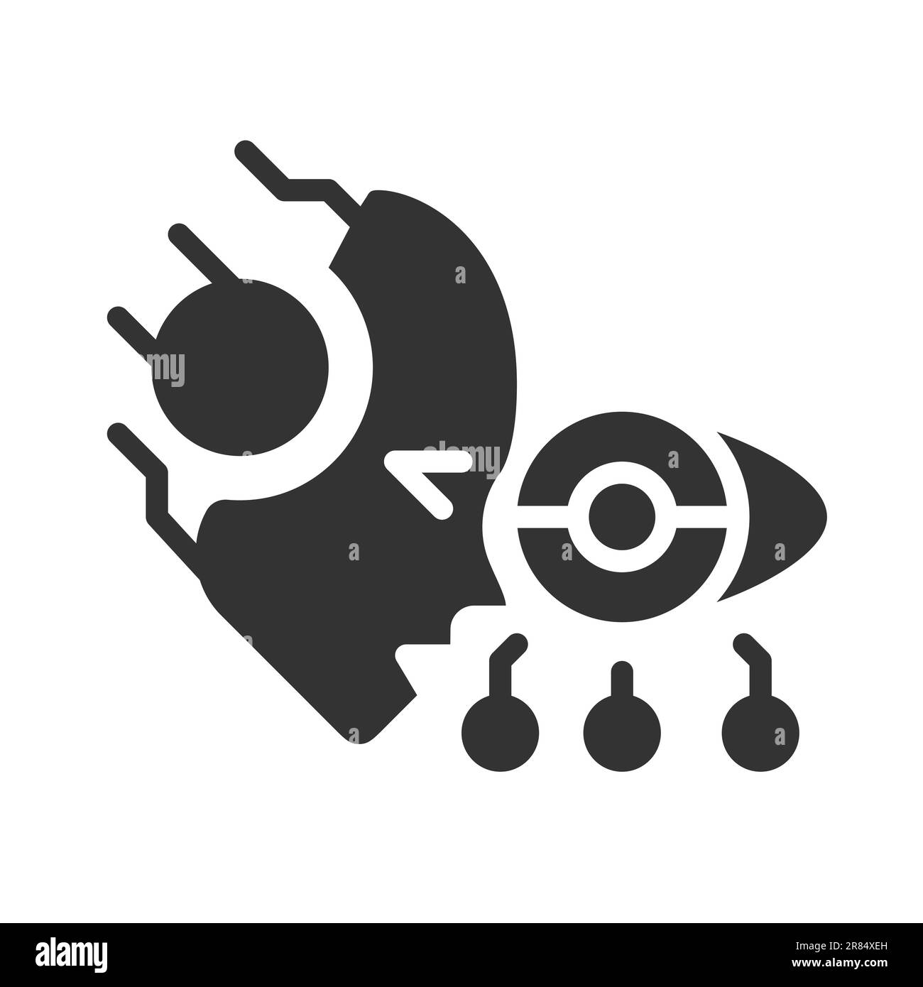 AI see black linear glyph icon Stock Vector Image & Art - Alamy