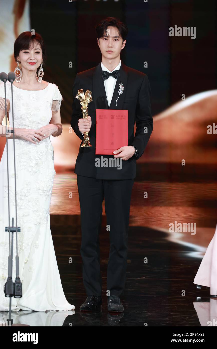 Chinese actor, dancer, singer, rapper, and professional road motorcycle racer Wang Yibo won the ...