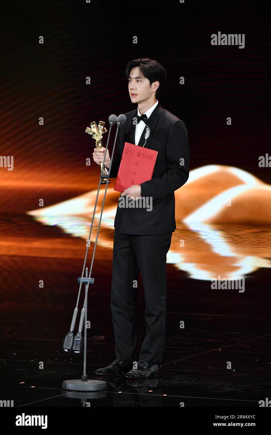 Chinese actor, dancer, singer, rapper, and professional road motorcycle racer Wang Yibo won the ...