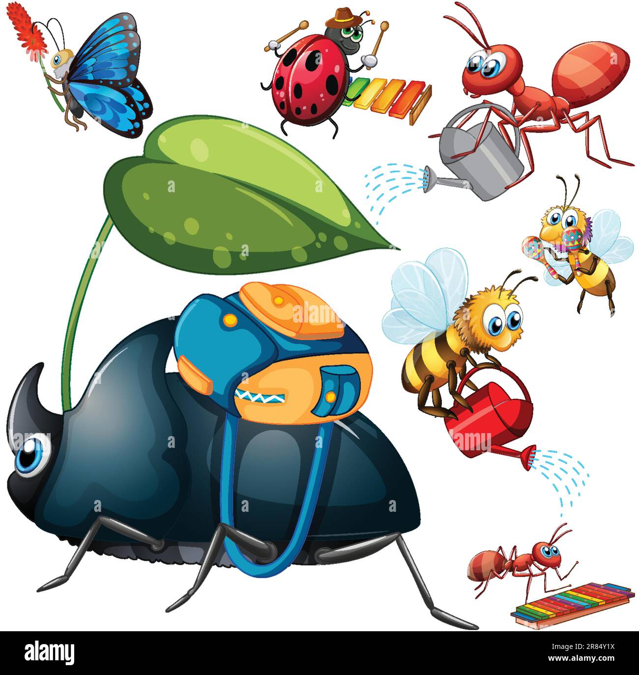 Vector Cartoon Insects Set Insects Clipart Stock Vector Insects