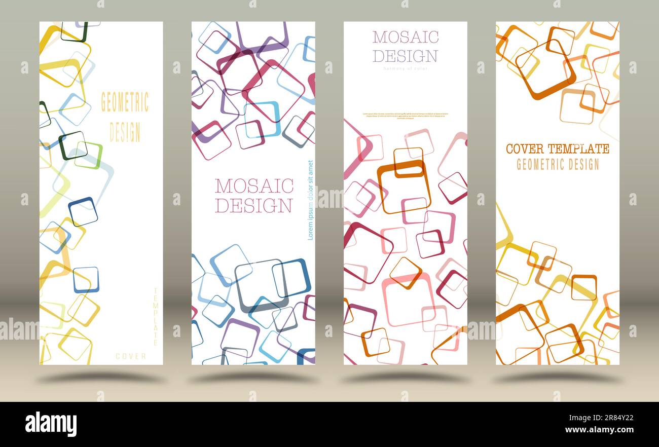 A set of geometric backgrounds. Layout of the cover, poster, banner ...