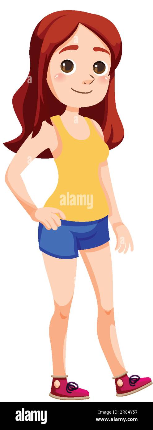 Woman in Casual Outfit Vector illustration Stock Vector Image & Art - Alamy