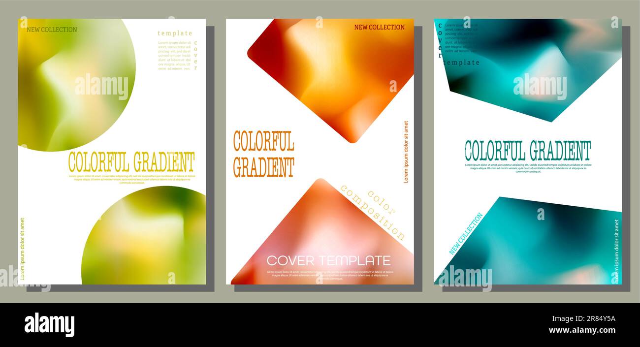 Layout of the book cover, brochures, booklets. A set of templates with ...