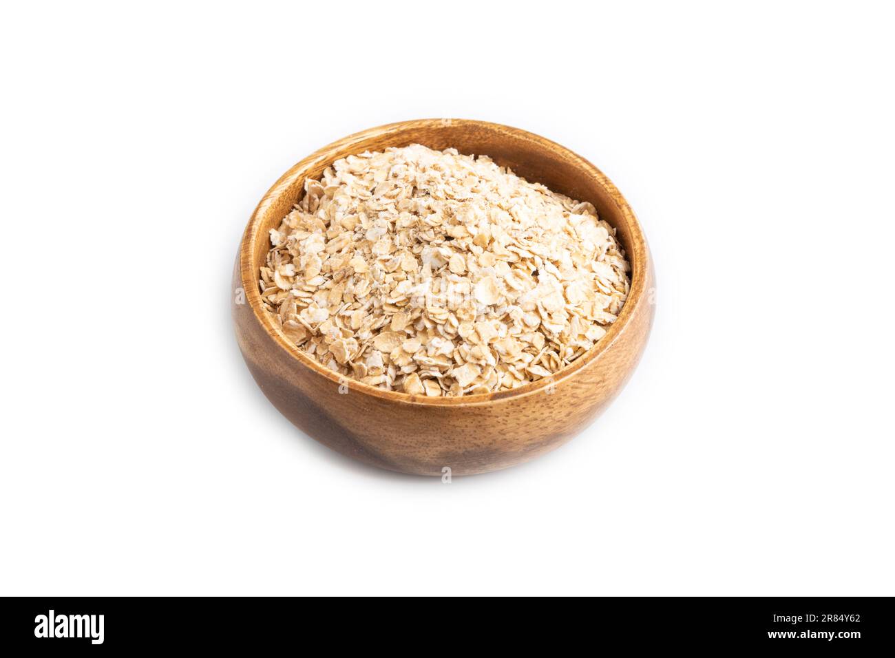 oatmeal isolated on white background. Side view, close up Stock Photo ...