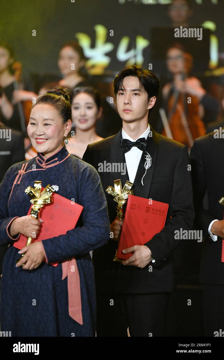 Chinese actor, dancer, singer, rapper, and professional road motorcycle racer Wang Yibo won the ...