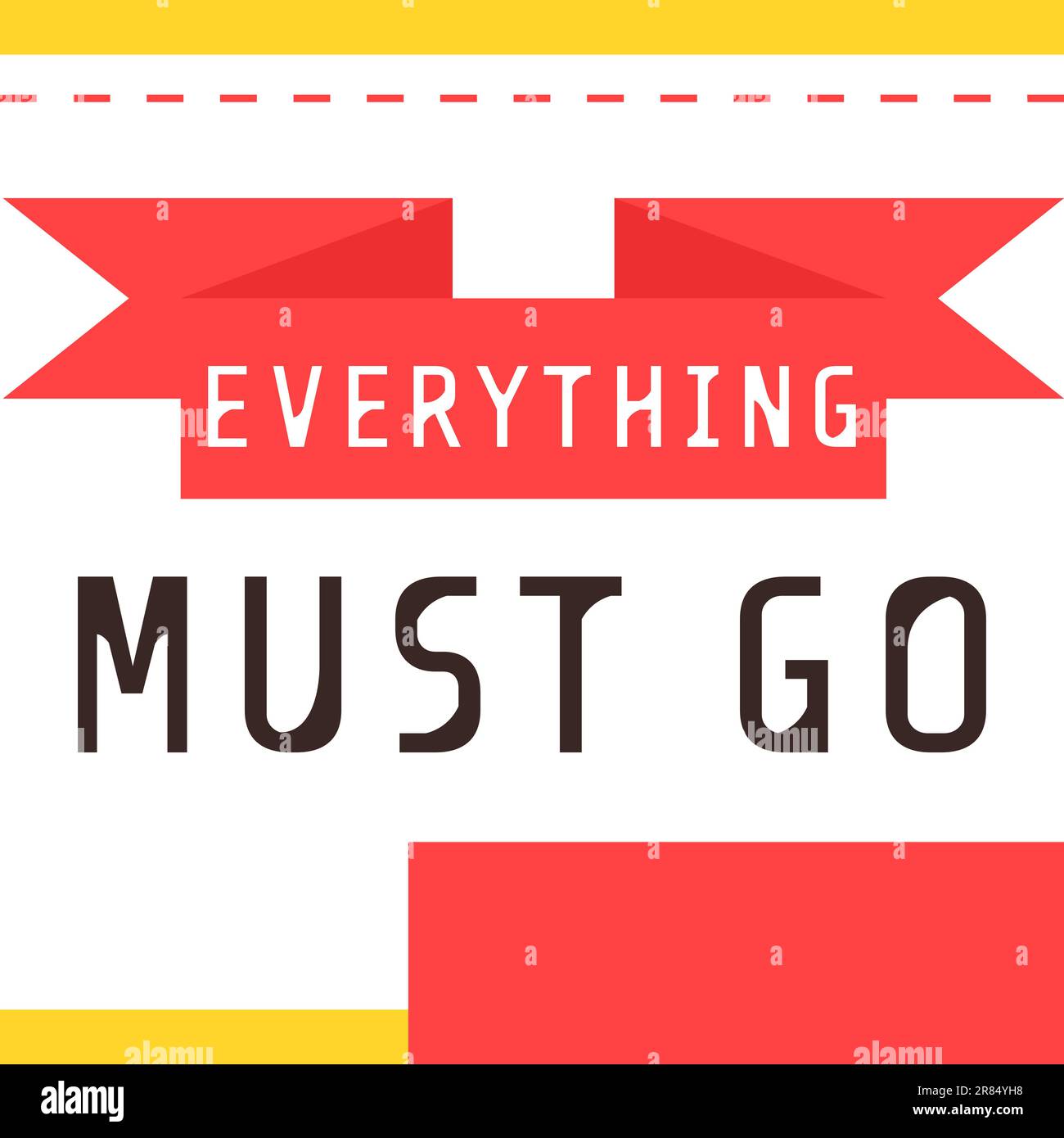 Everything must go sign poster banner Stock Vector Images - Alamy