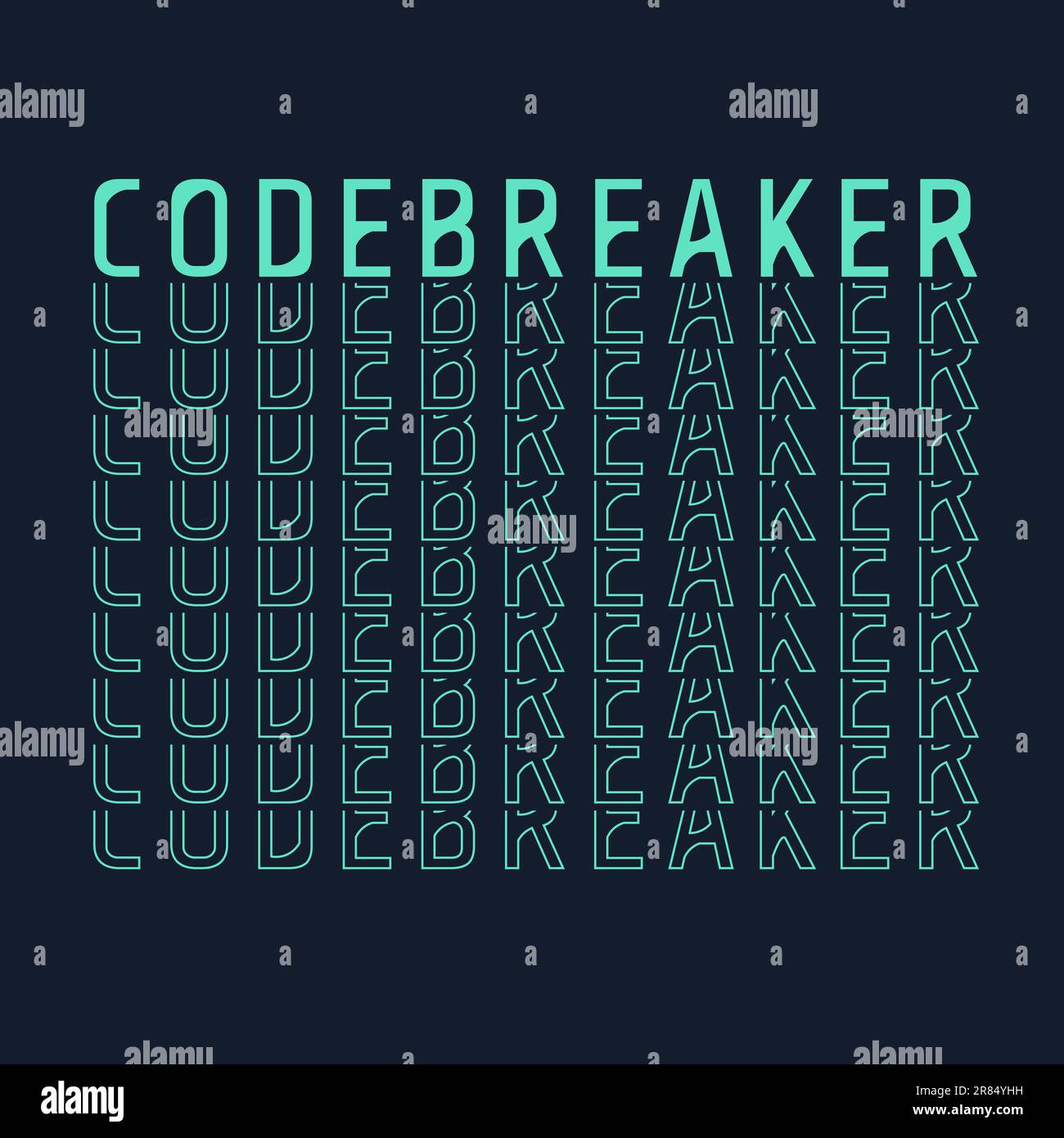Codebreaker repeat word poster Stock Vector Image & Art - Alamy
