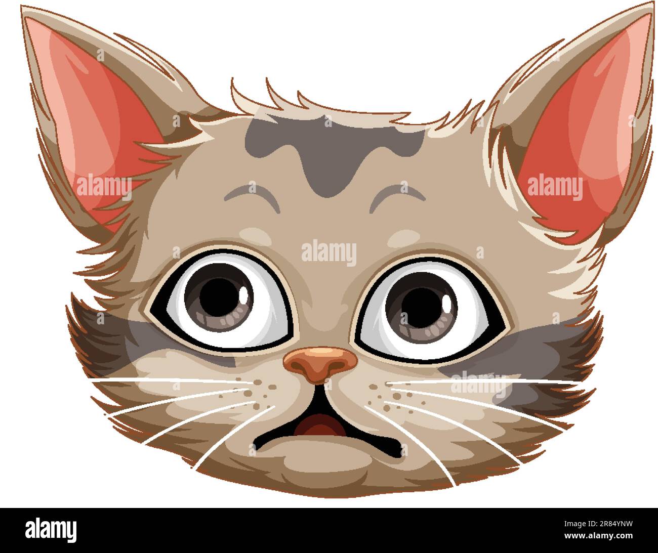 Cute cat face cartoon illustration Stock Vector Image & Art - Alamy