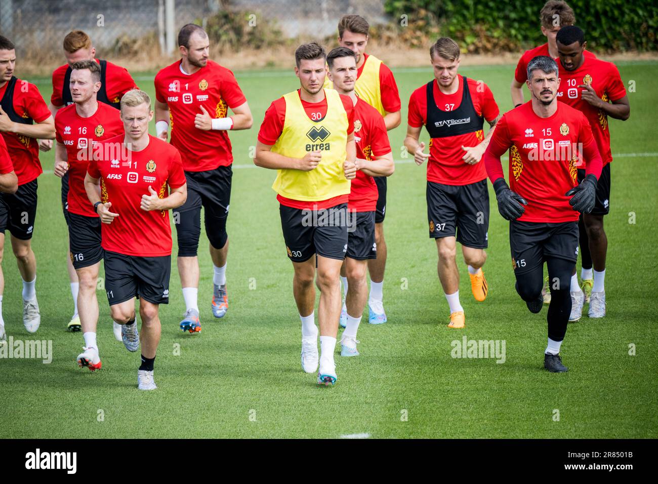 Mechelen, Belgium. 19th June, 2023. Mechelen's players pictured at the ...