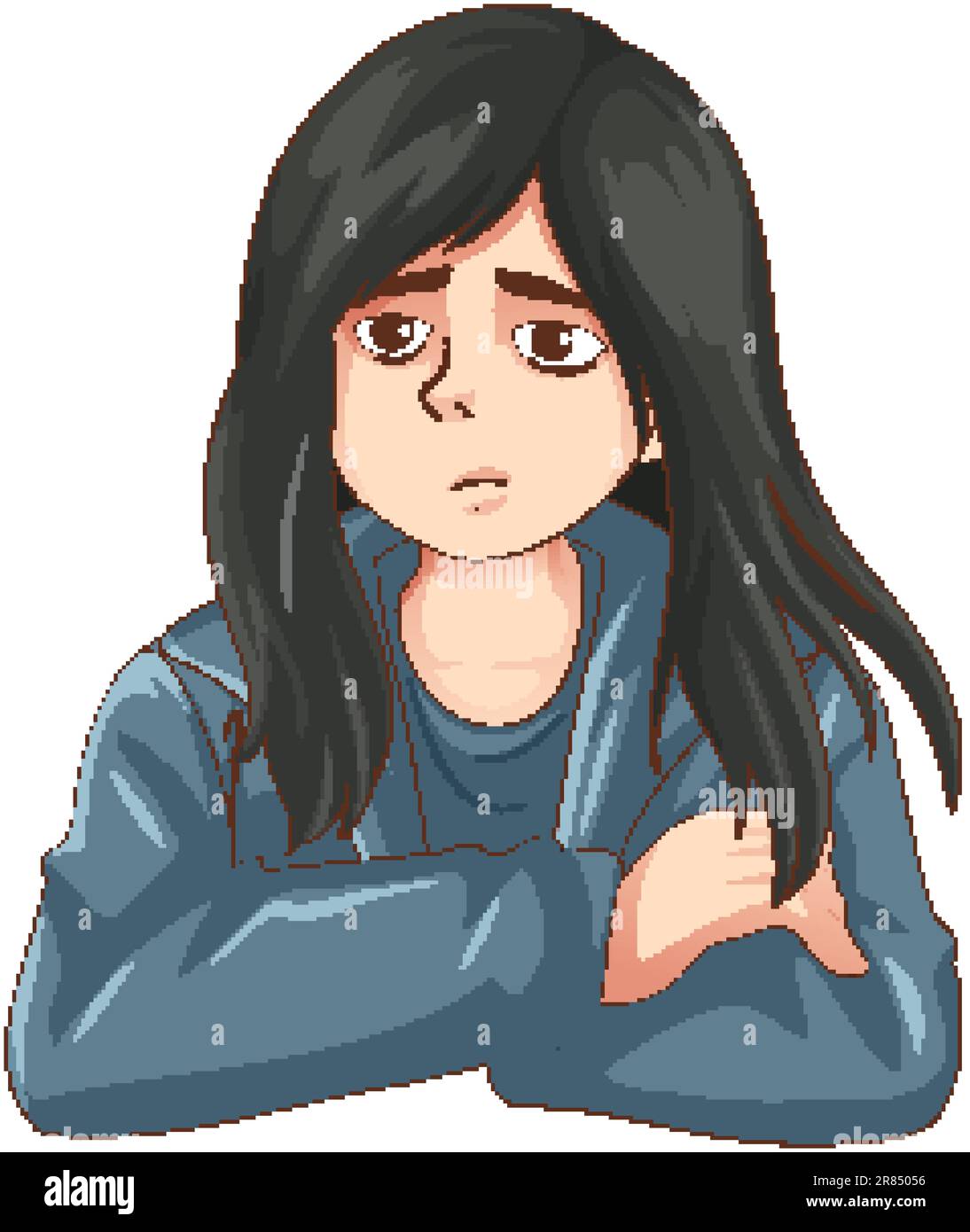 Tired woman cartoon character illustration Stock Vector Image & Art - Alamy