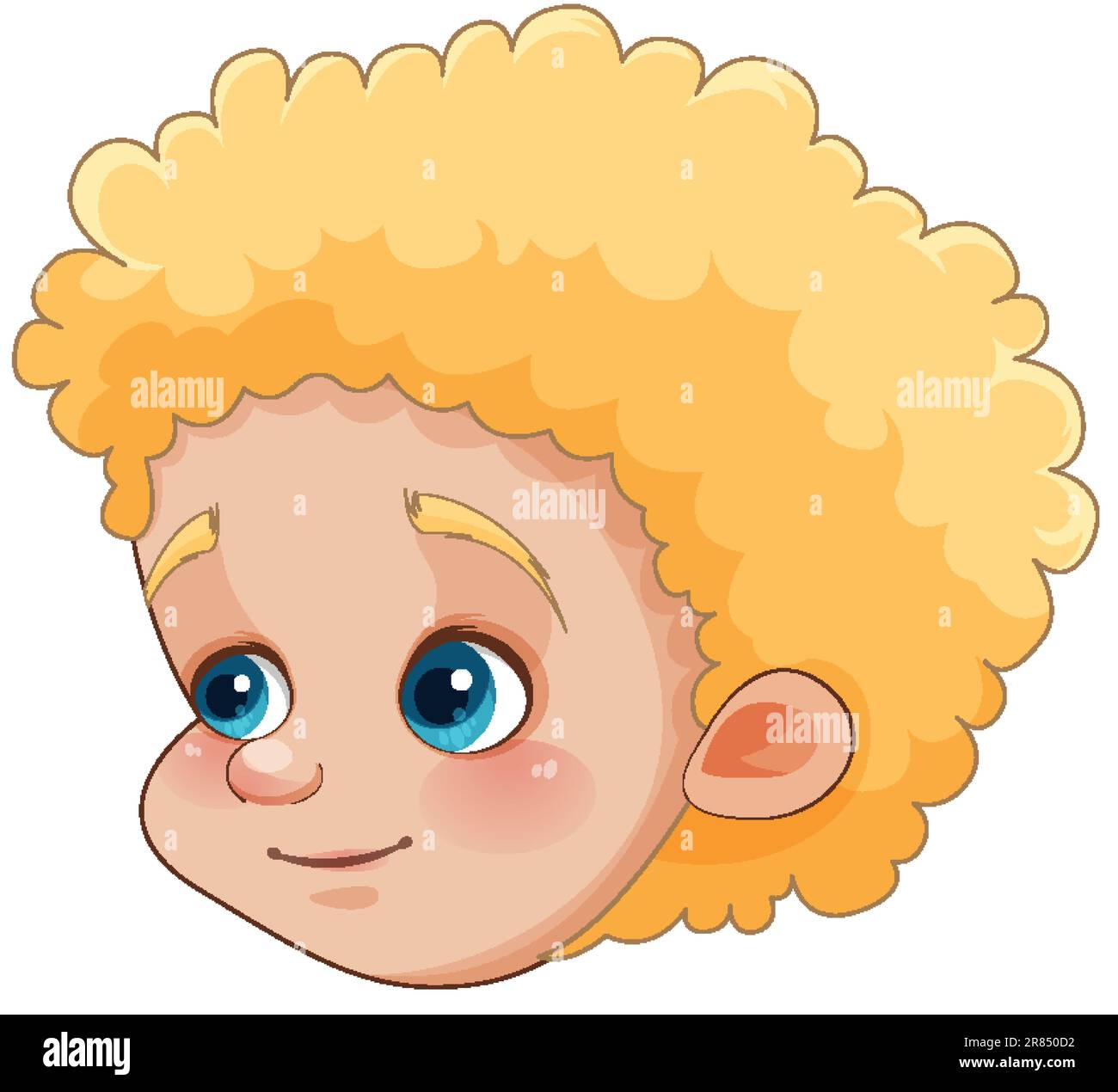 Caucasian Cute Boy Face Vector illustration Stock Vector Image & Art ...