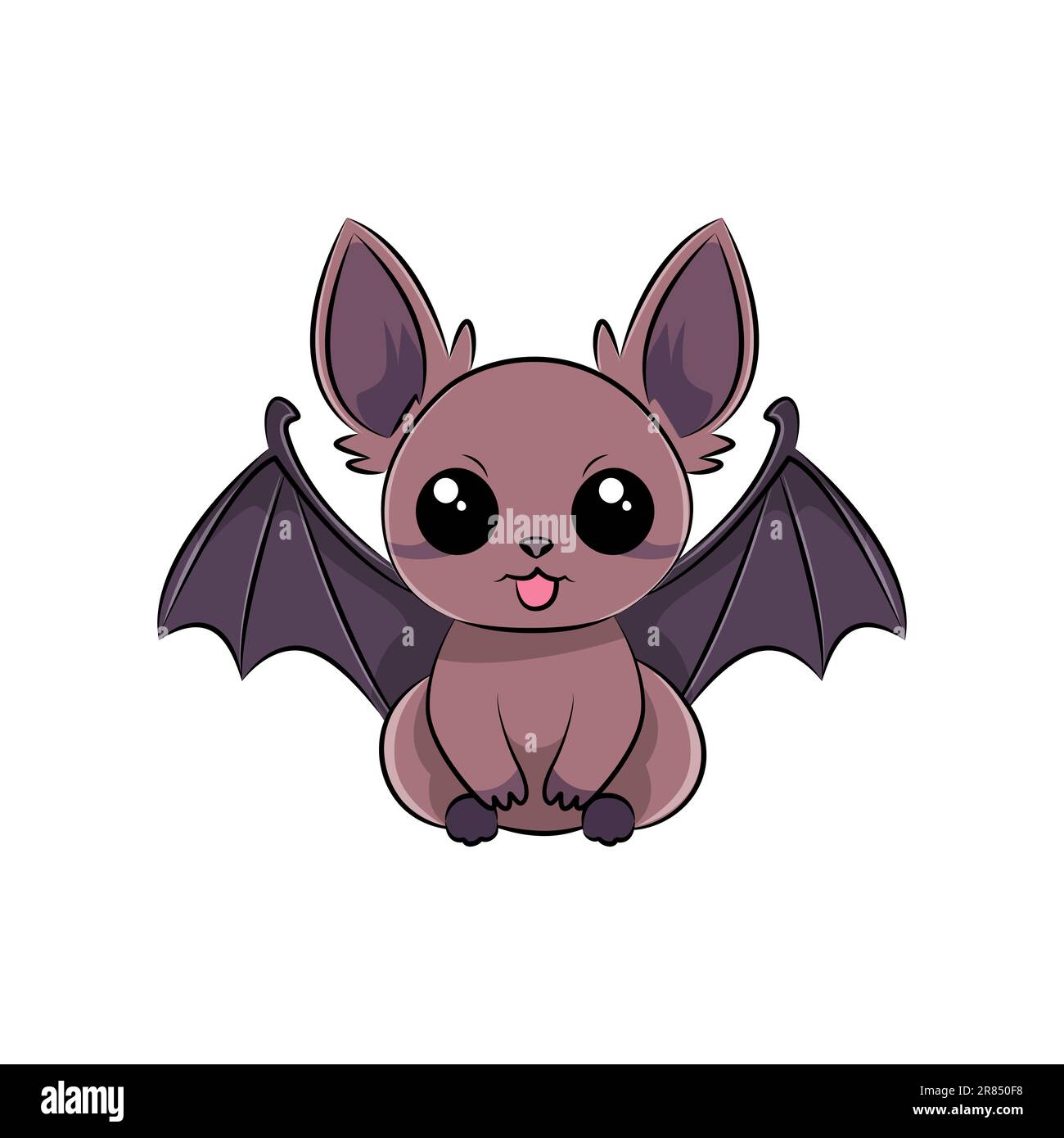 Cute halloween spooky baby bat. Vector Stock Vector Image & Art - Alamy