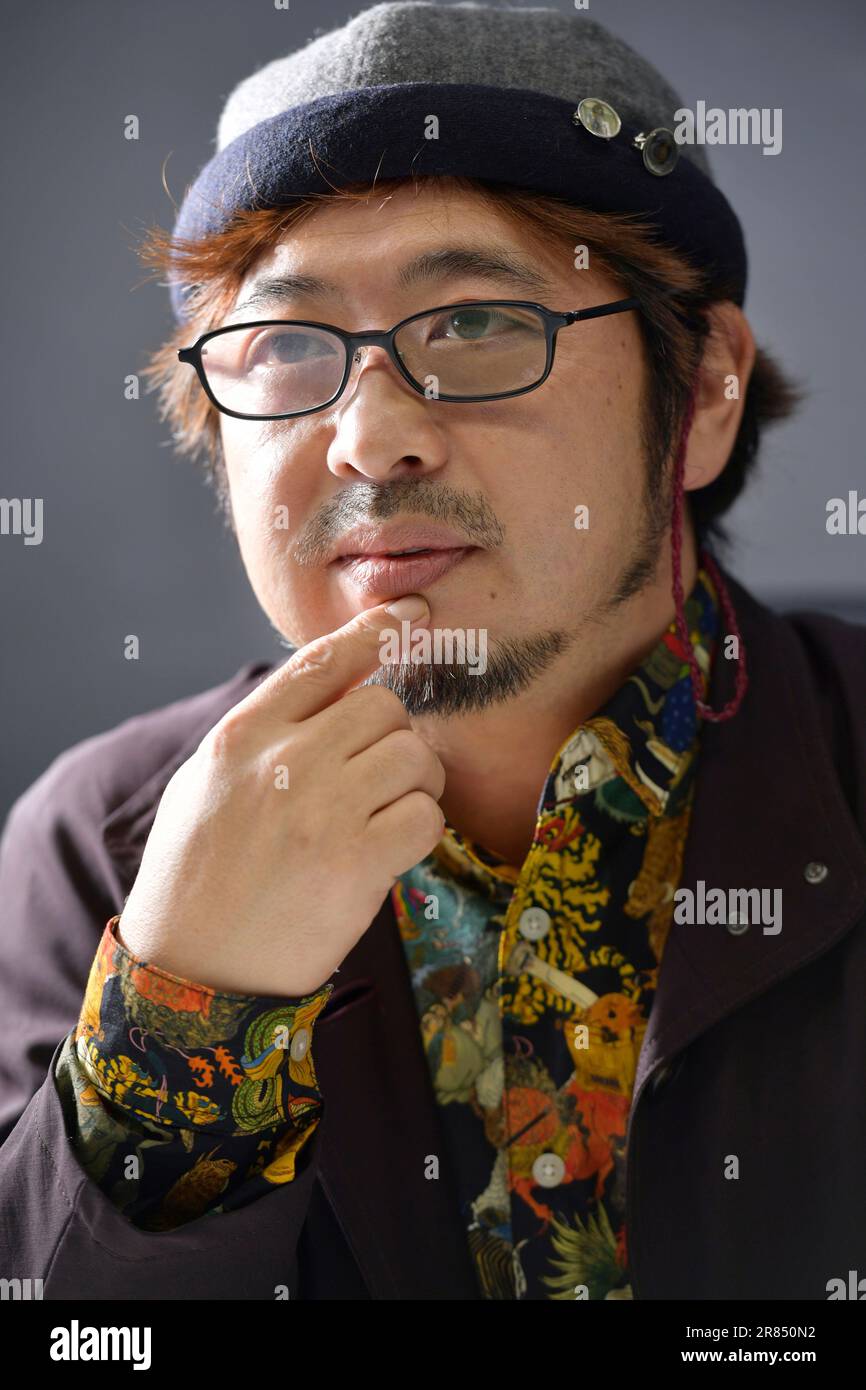 Takashi Shimizu, a Japanese filmmaker, attends an interview in Tokyo on ...